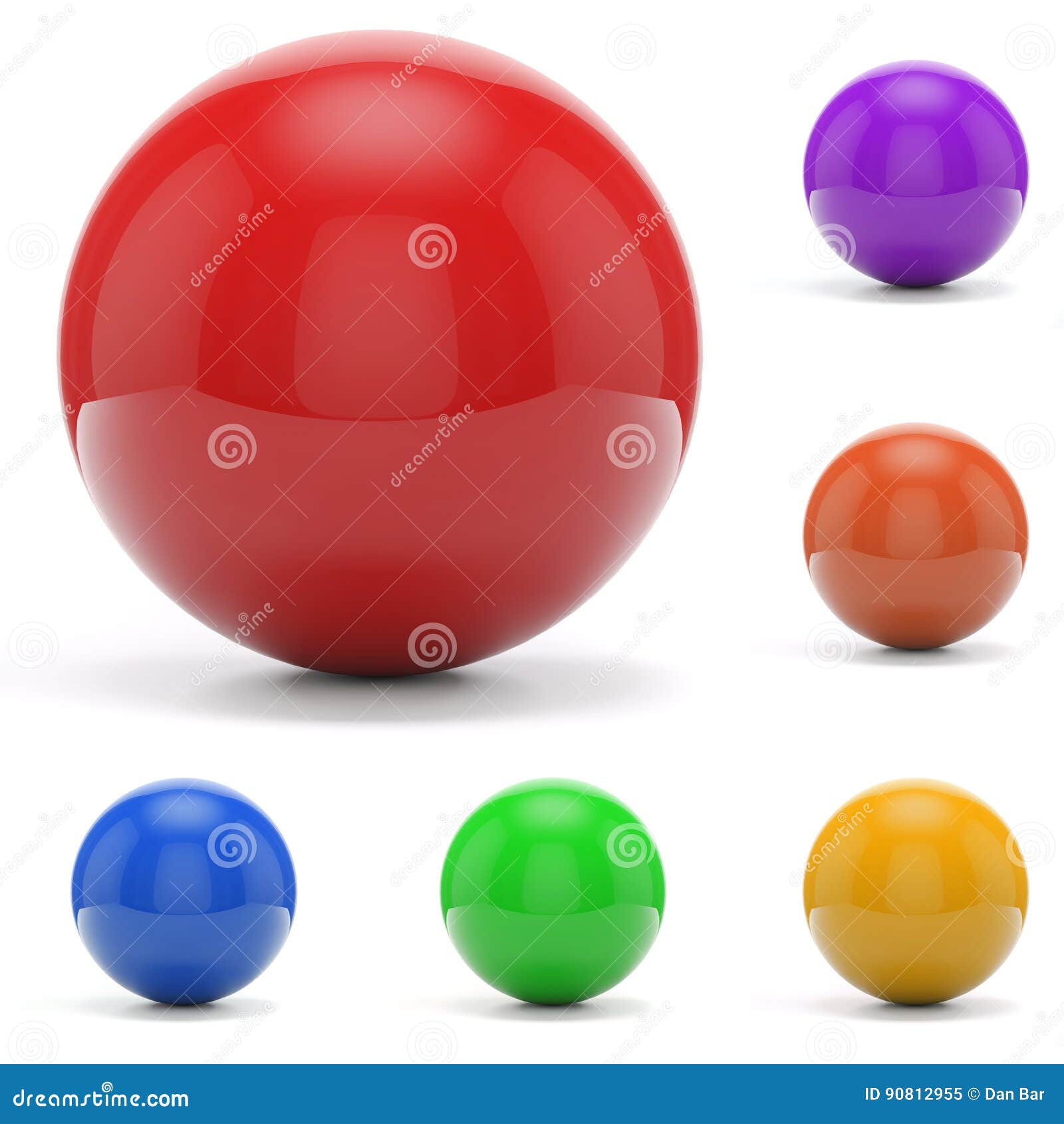 3d colorful spheres stock illustration. Illustration of geometric ...
