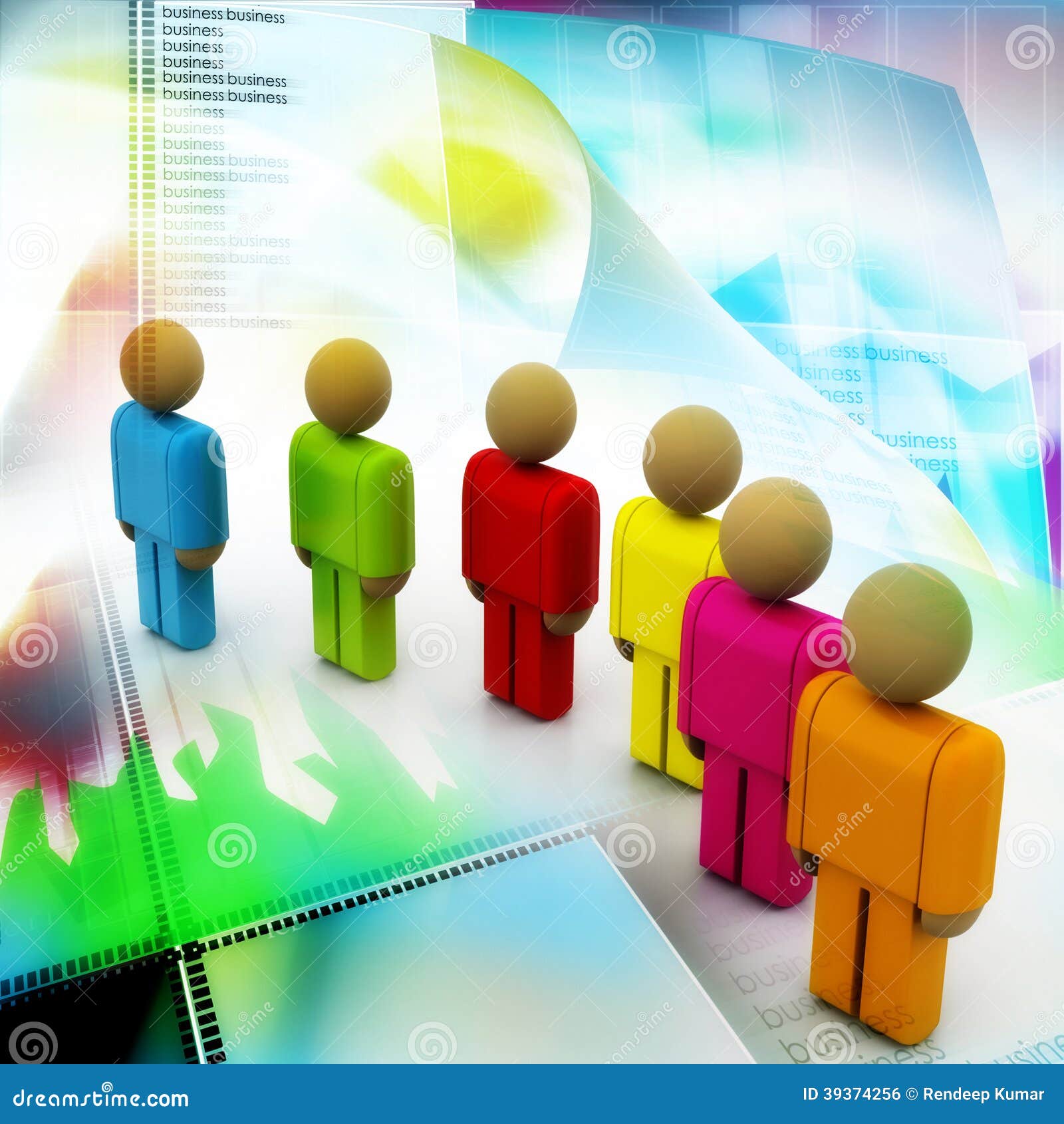 3d colour people stock illustration. Illustration of occupation - 39374256