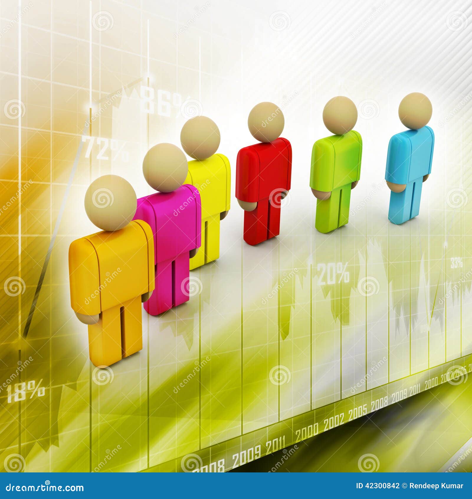 3d colour people stock illustration. Illustration of teamwork - 42300842
