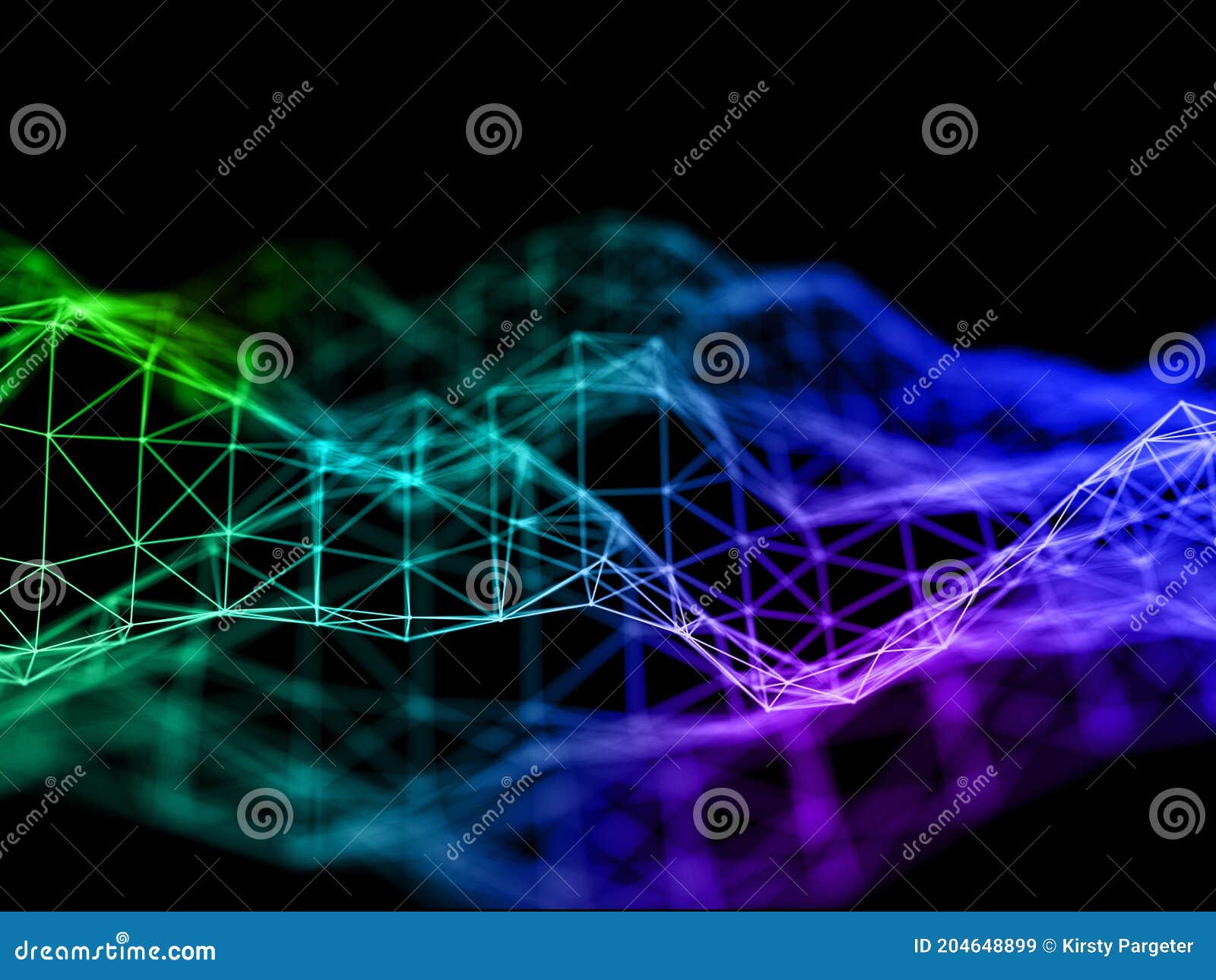 3D Colourful Network Communications Background with Low Poly Design ...