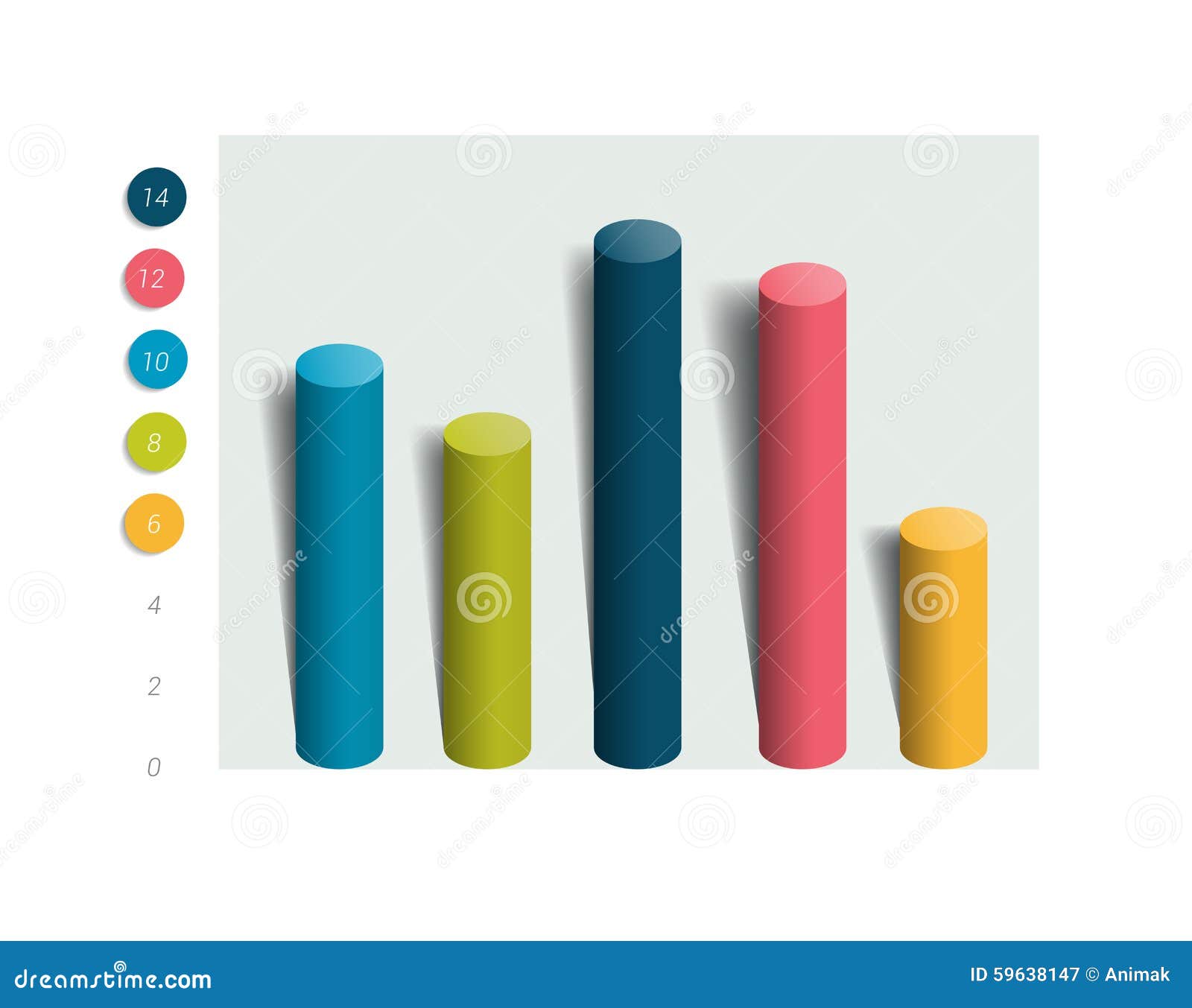 Column Chart Color Icon. Data Infographics Symbol Stock Photo ...