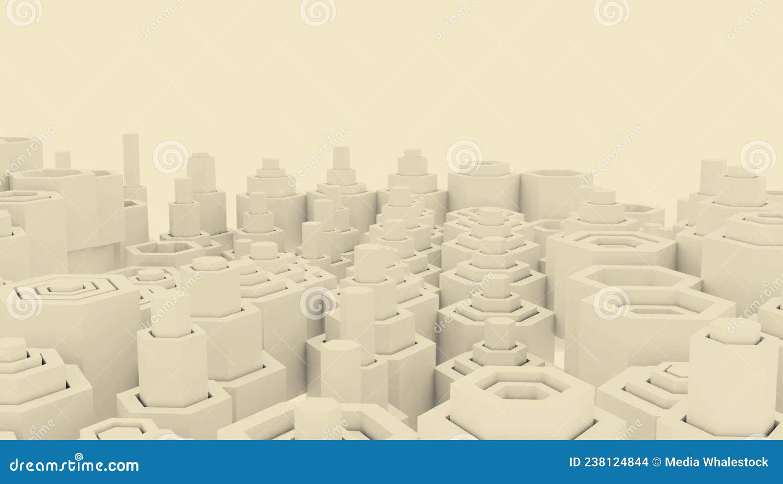 3d Columns Move in Waves. Design. Columns of Different Sizes Move in ...