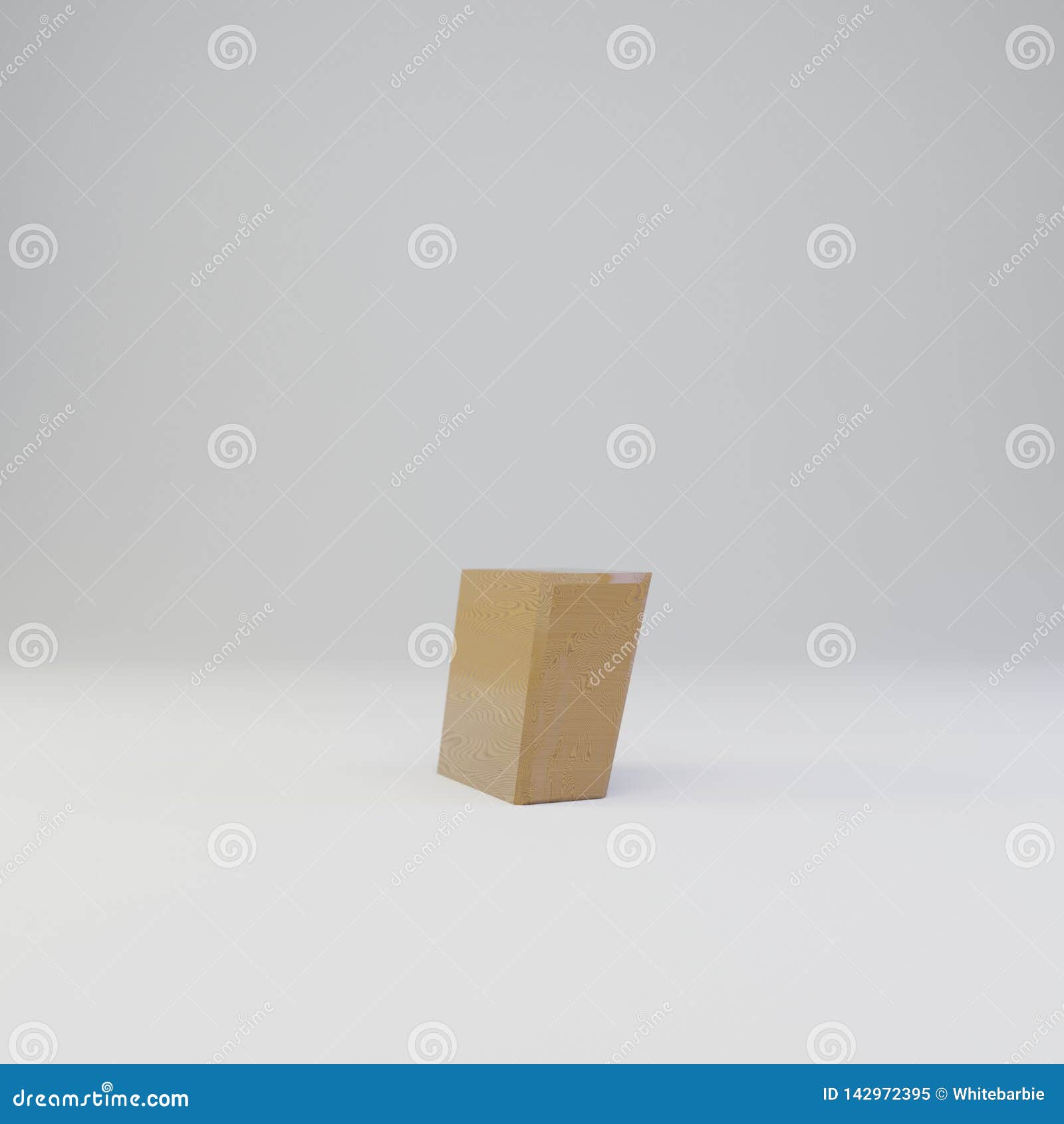 3D Coma Symbol. Wooden Font Isolated on White Background Stock ...