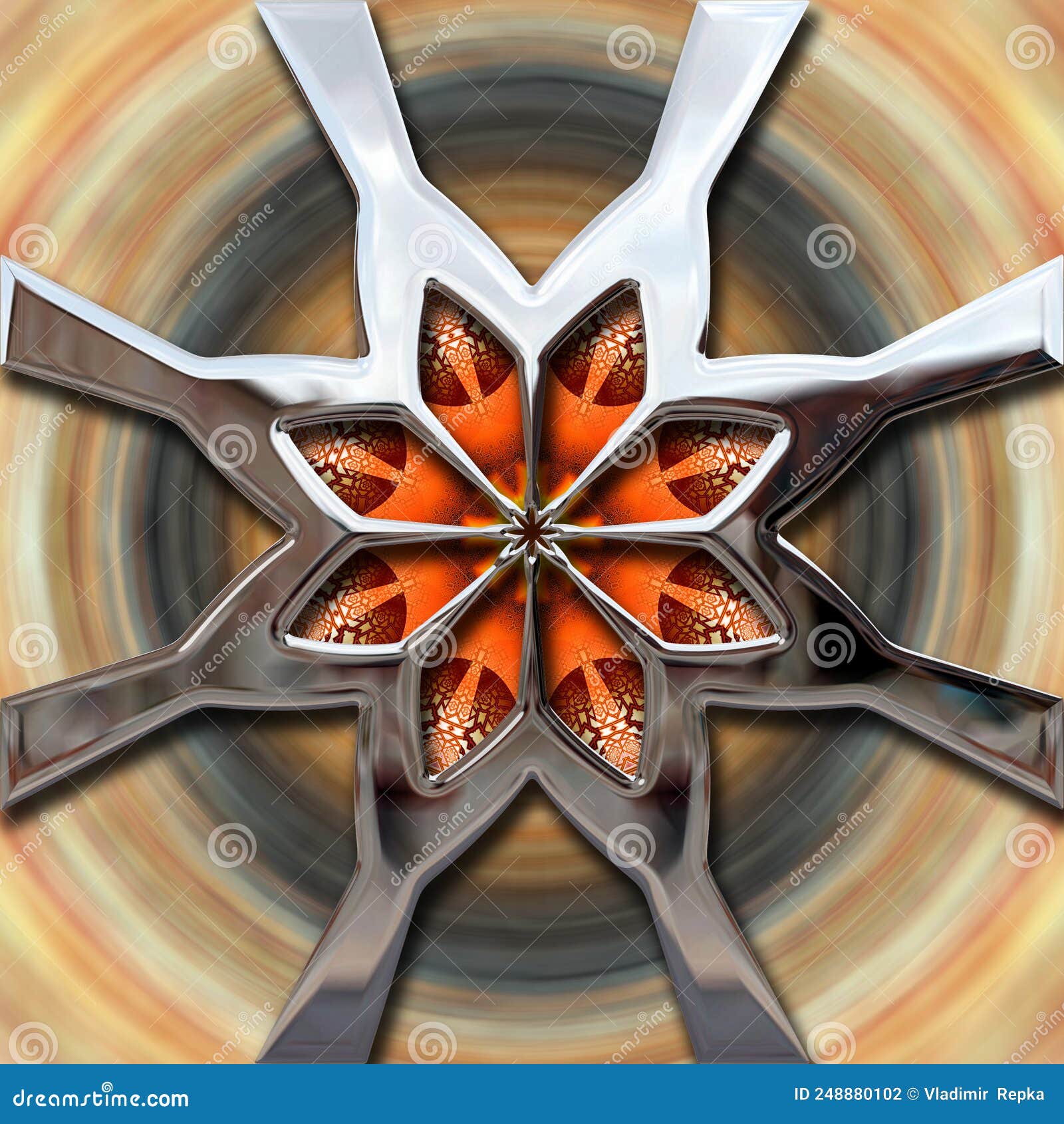 3D Combo Abstract Digital Creative Artwork Stock Illustration ...