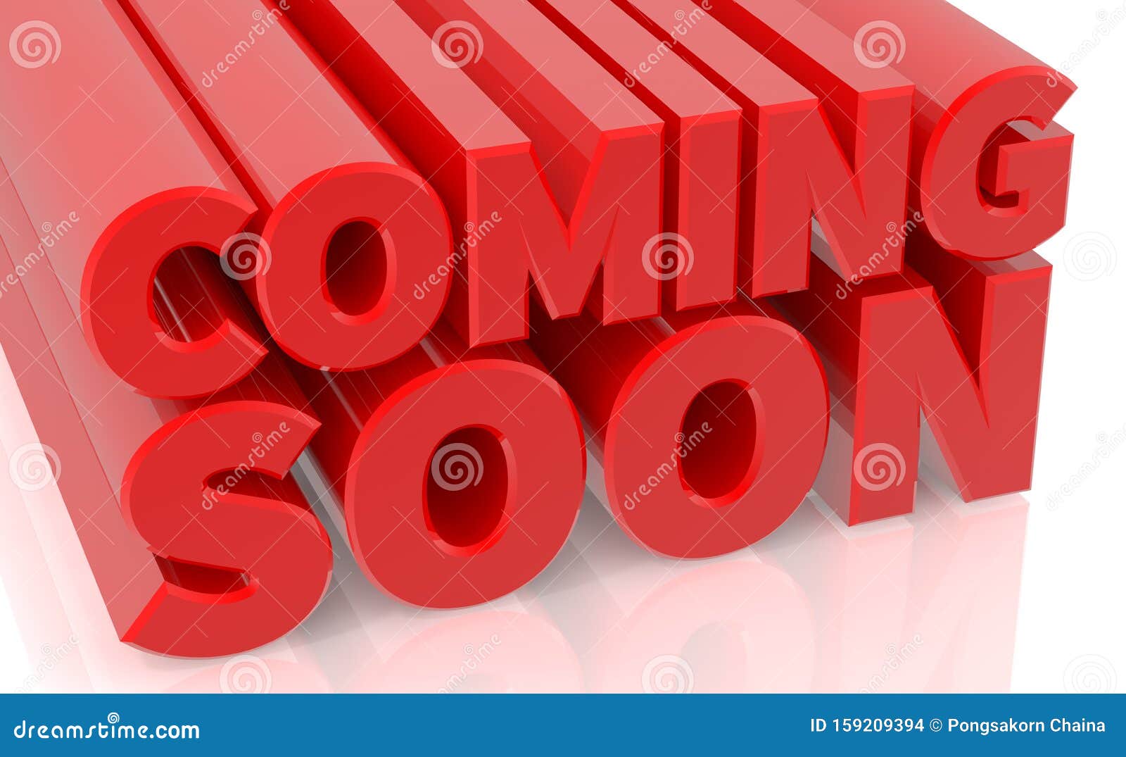 3D COMING SOON Word on White Background 3d Rendering Stock Illustration ...