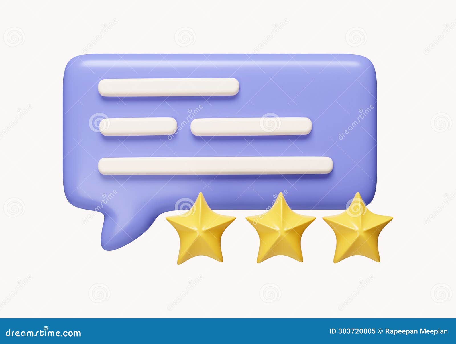 3d Comment and Star. Rate Review Customer Experience Quality Service ...