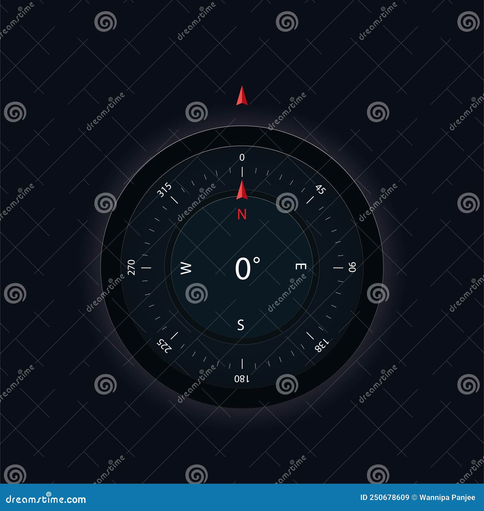 Navigation and Exploration Concept. Stock Illustration - Illustration ...