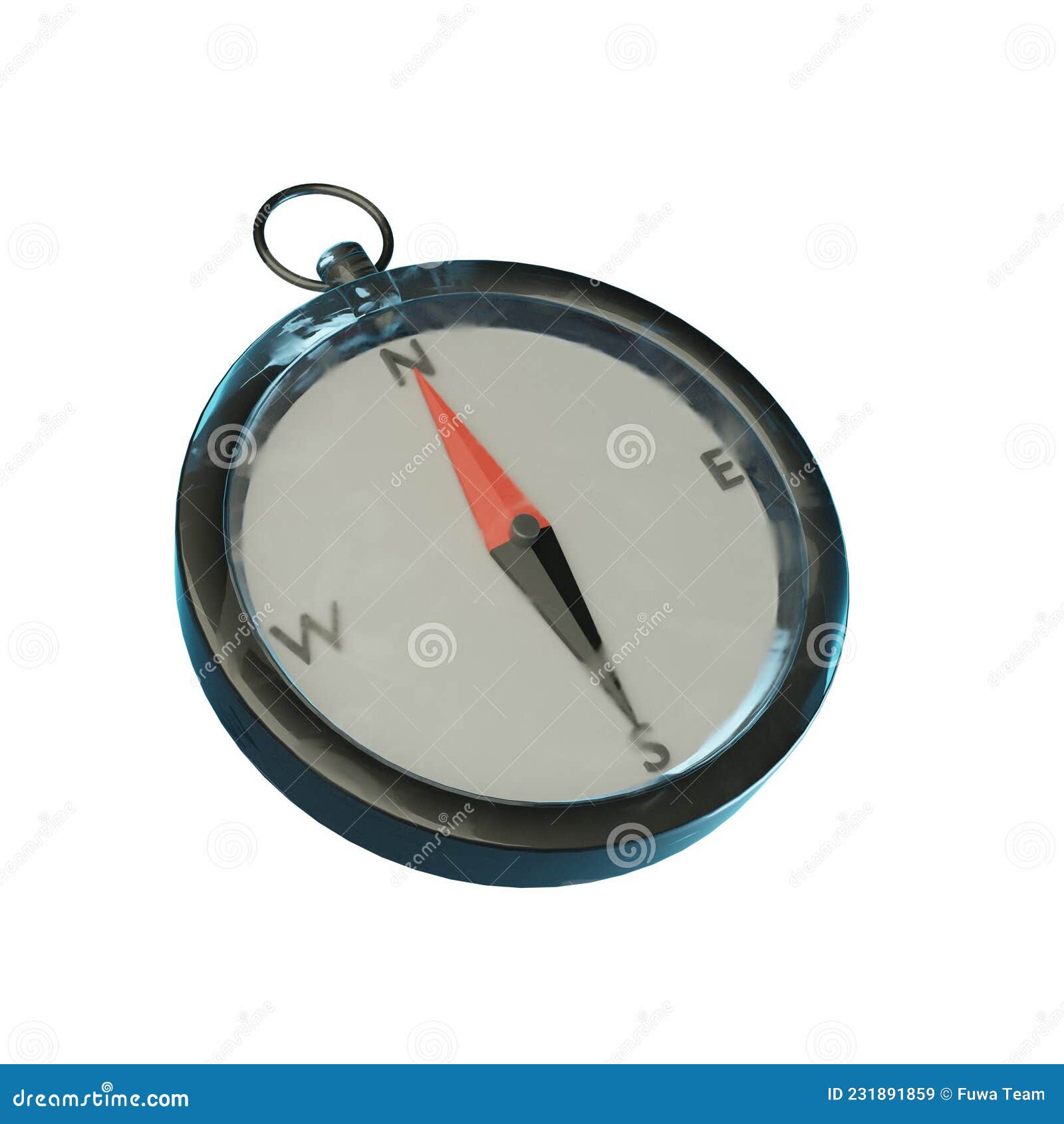 3D Compass Illustration stock illustration. Illustration of trip ...