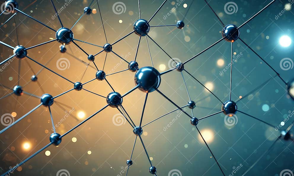 3D Complex Network Interconnected Spheres, with Varying Sizes and ...