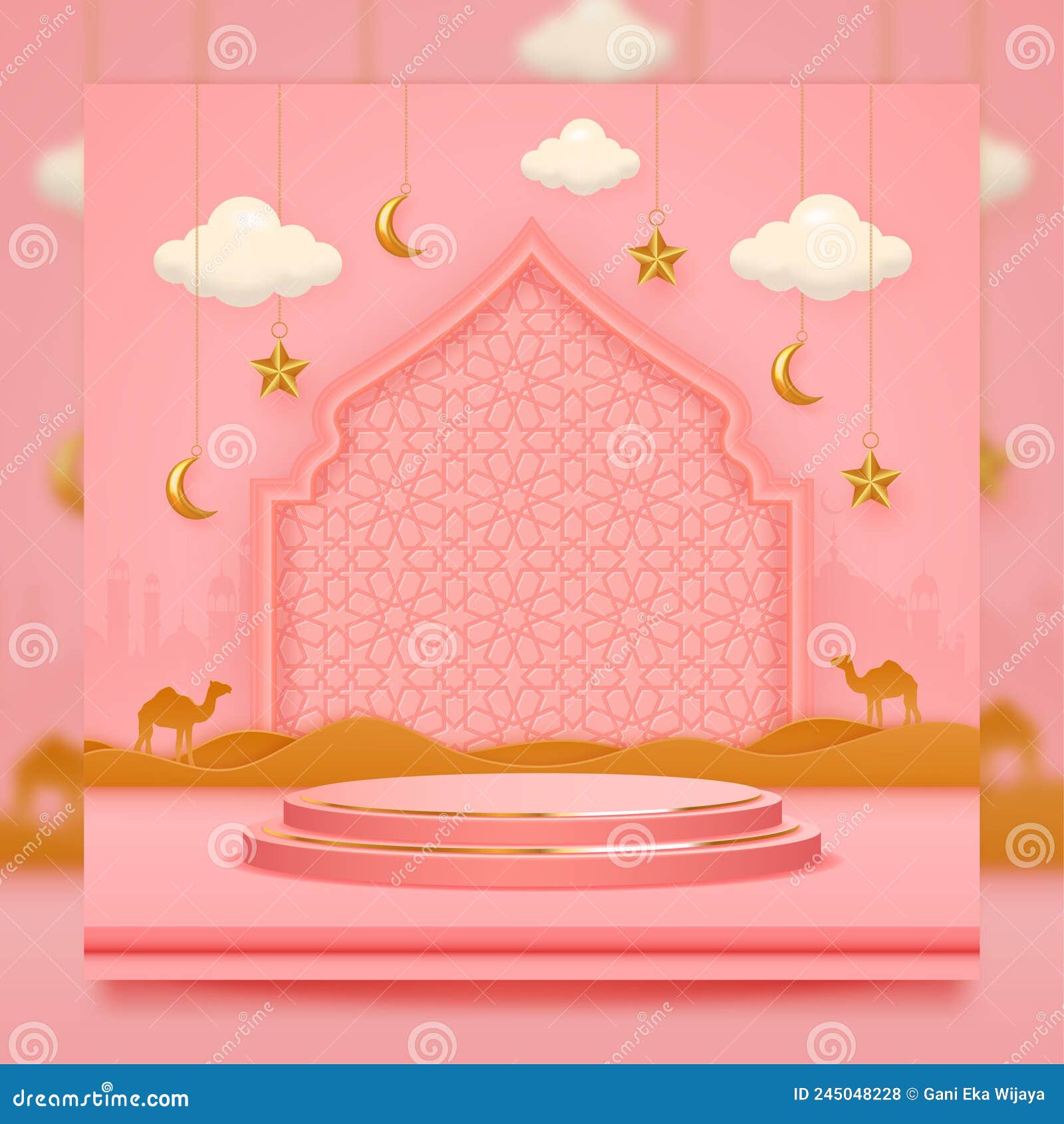 Islamic Product Display Template Stock Vector - Illustration of media ...