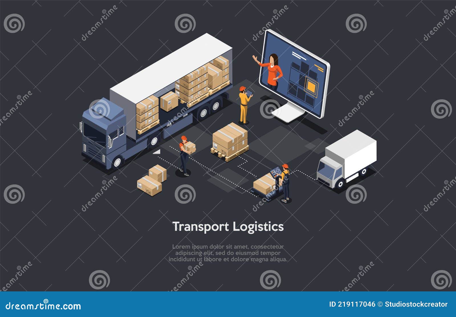 Cartoon Logistics Expert Vector Illustration | CartoonDealer.com #182563934