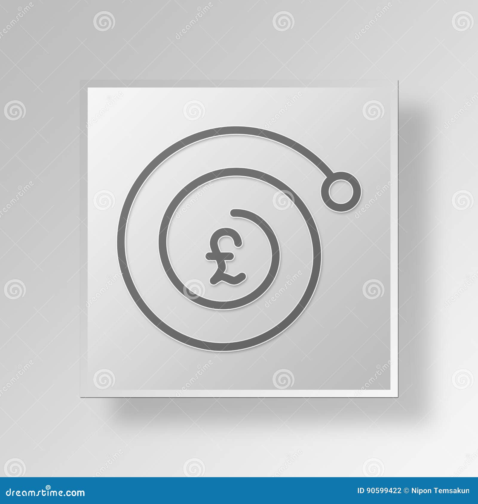 3D Compound Interest Icon Business Concept Stock Illustration ...