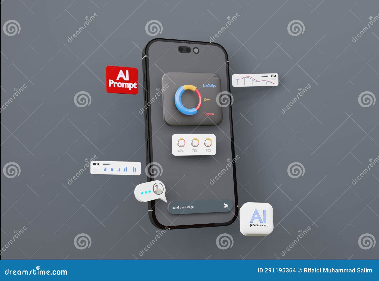 3d Computadora Ai Robot Chatbot Web Uiux . Algoritmos De Programación De Ai De Software ...