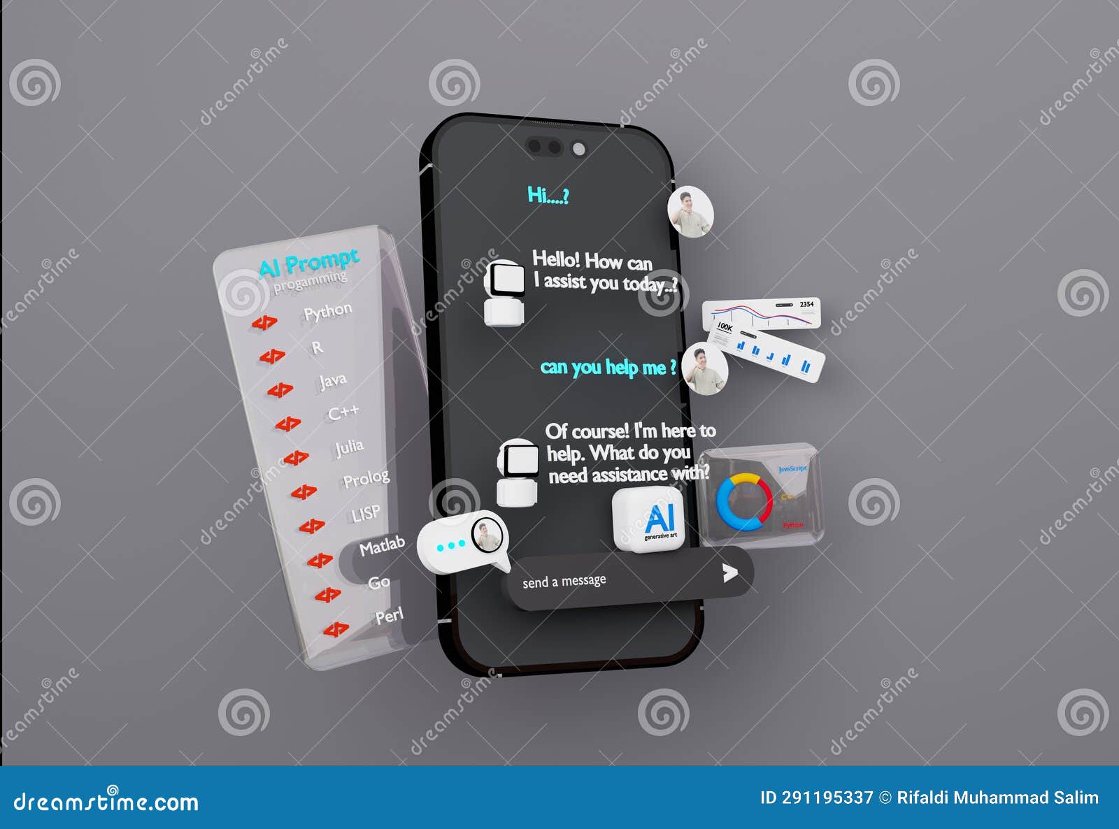 3d Computer Ai Robot Chatbot Web Uiux Software Ai Programming Algorithms Stock Illustration
