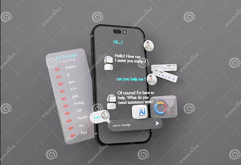 3D Computer AI Robot Chatbot Web UIUX. . SOFTWARE Ai Programming ...