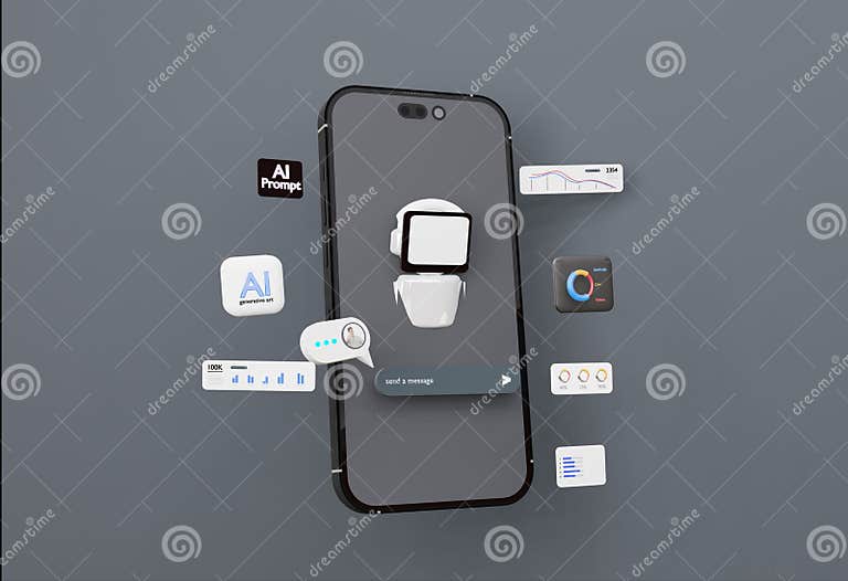 3D Computer AI Robot Chatbot Web UIUX. . SOFTWARE Programming Algorithms Stock Photo - Image of ...