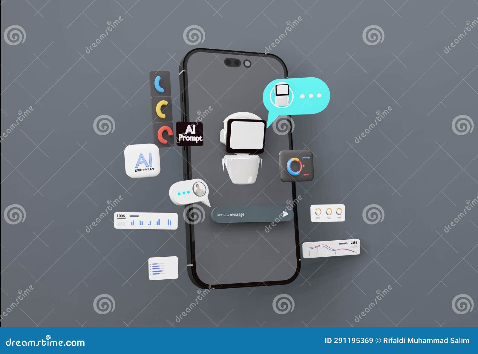 3d Computer Ai Robot Chatbot Web Uiux Software Programming Algorithms Stock Image Image Of