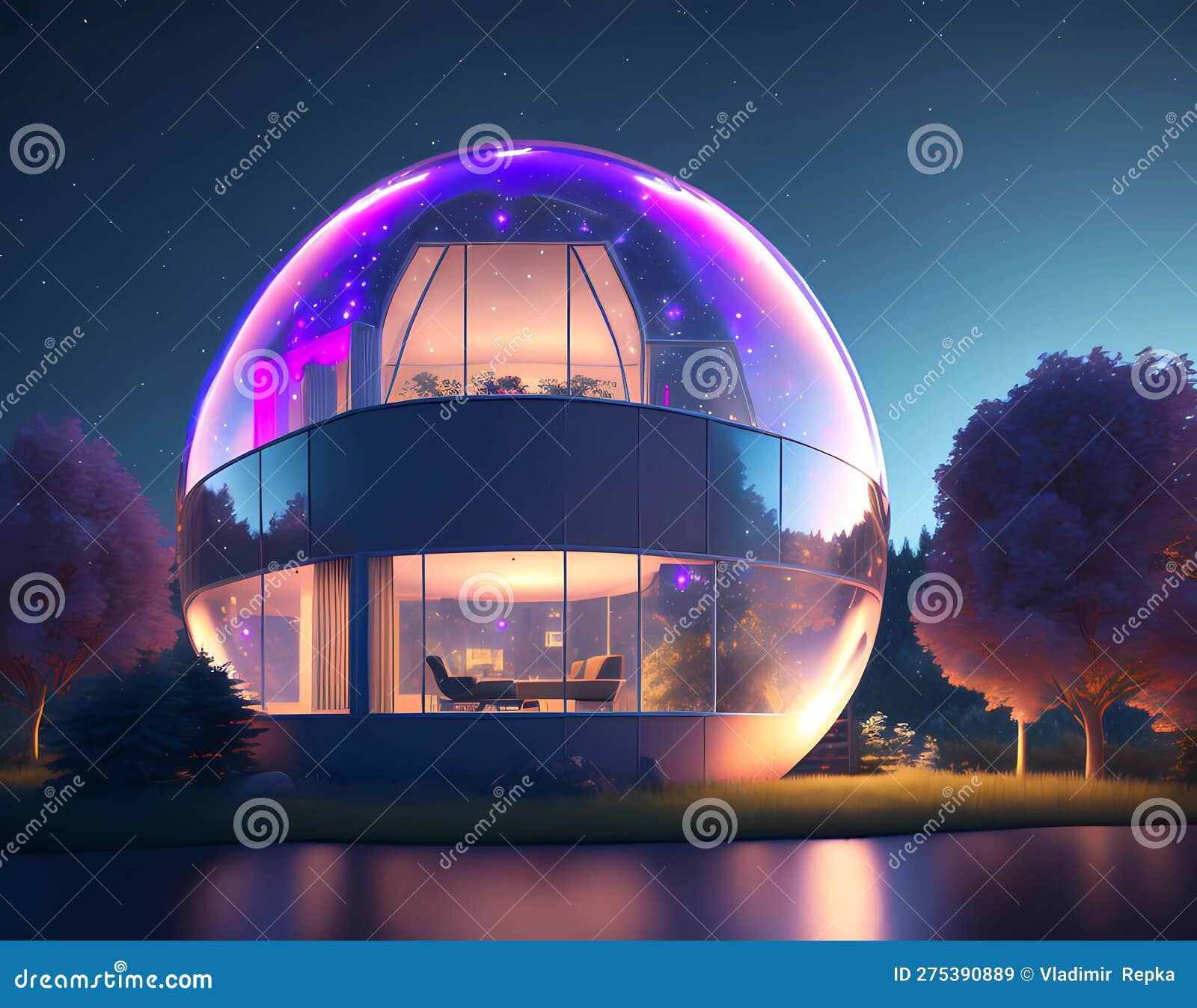 3D Computer Generated Colorful Virtual Scene Artwork Stock Illustration ...