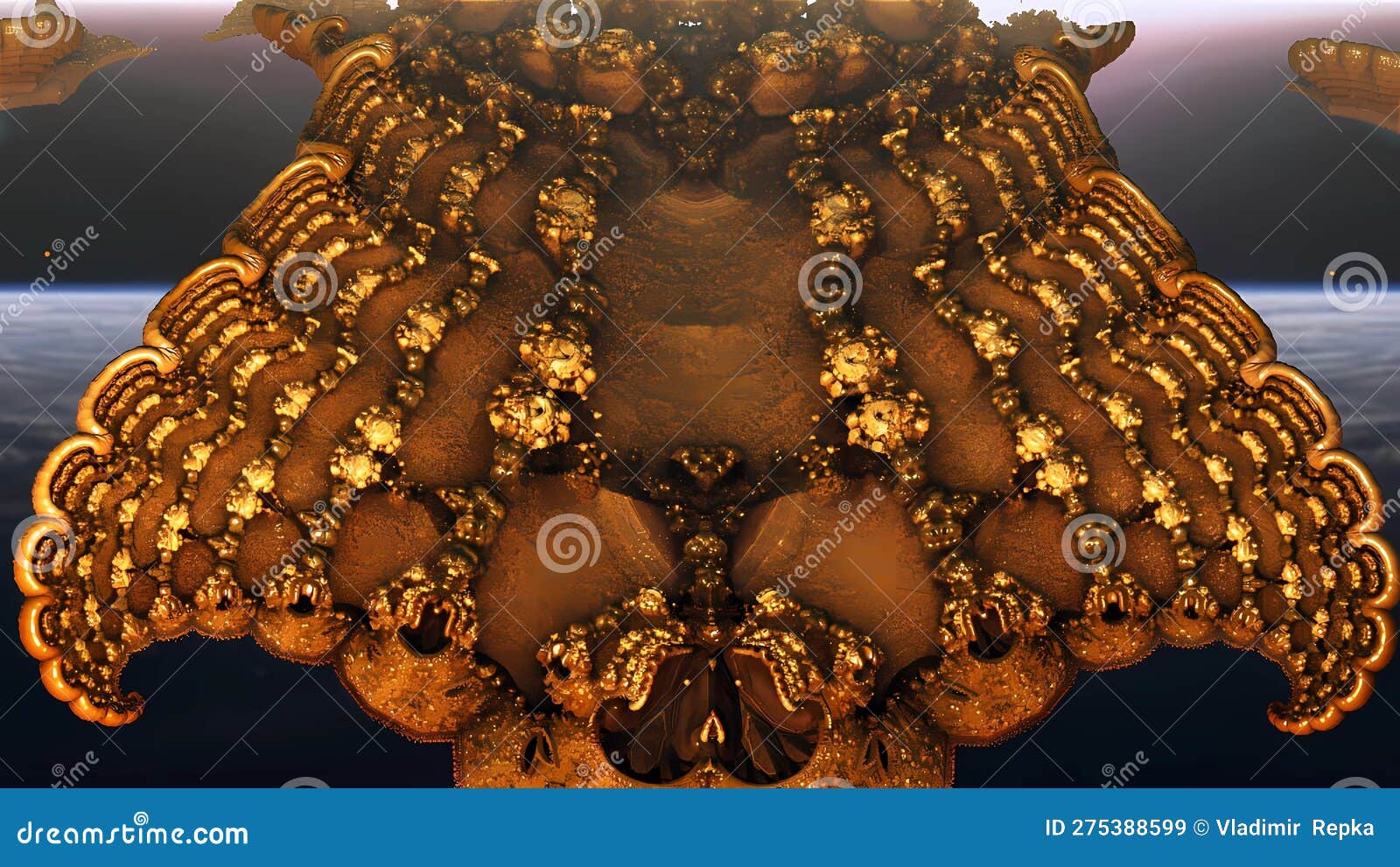 3D Computer Generated Colorful Virtual Scene Artwork Stock Illustration ...