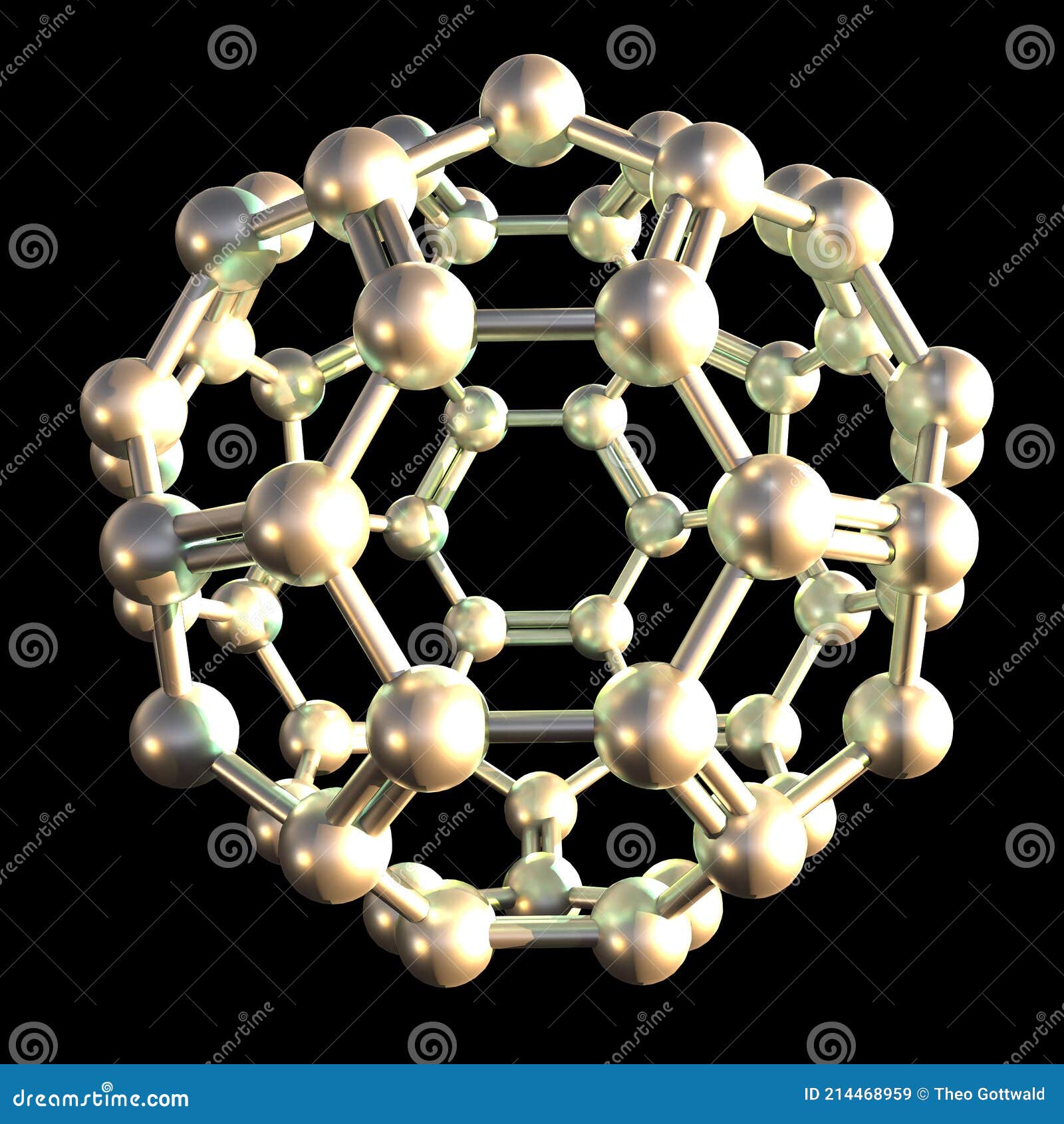 3D C60 Molecule Royalty-Free Stock Photo | CartoonDealer.com #214468959