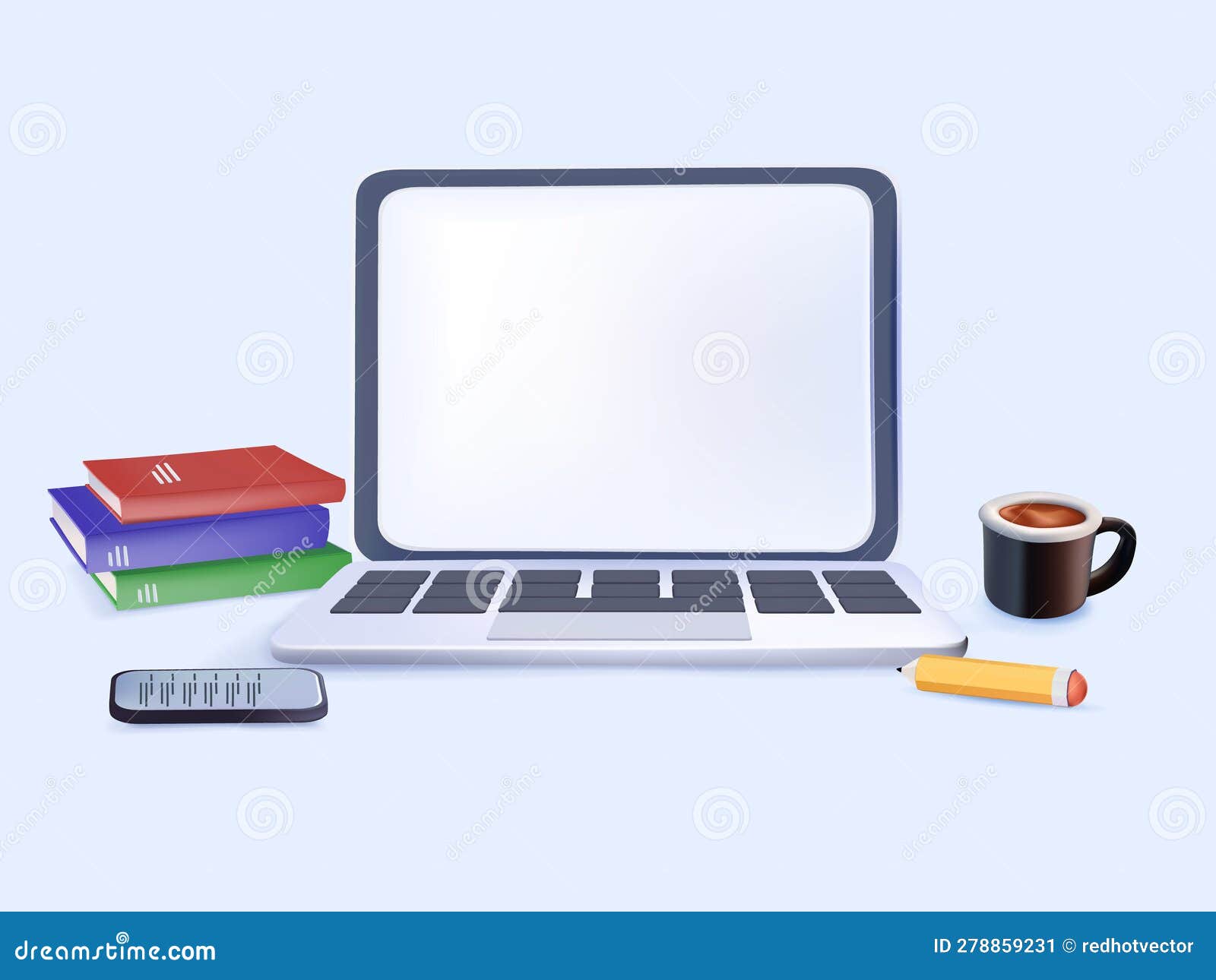 3D Computer Laptop with Blank Empty Screen for Copy Space Text on ... 3D Computer Laptop with Blank Empty Screen for Copy Space Text on ...
