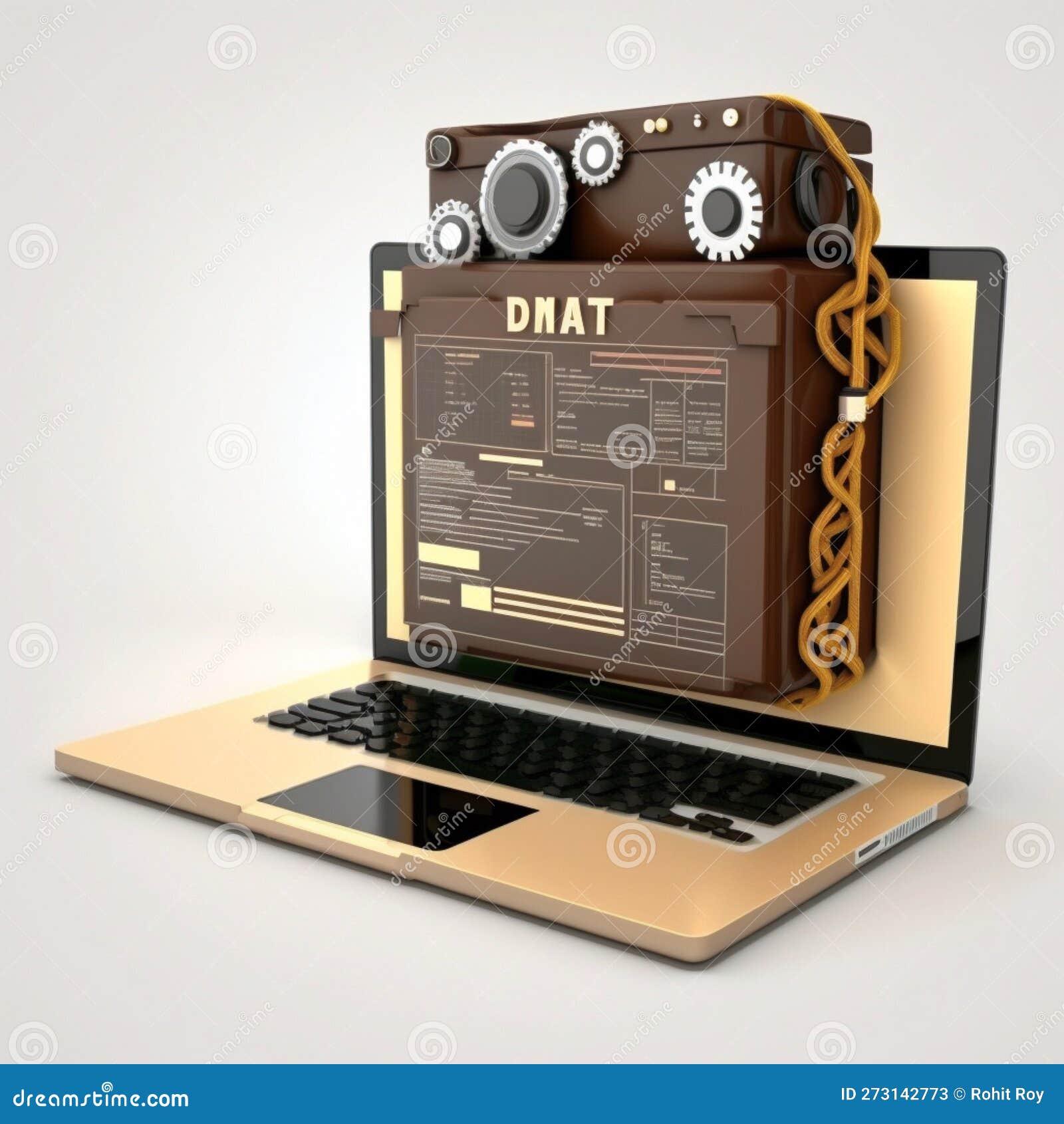 3D Computer Laptop and Program Code Development. Web Coding Concept Ai Generated Stock ...