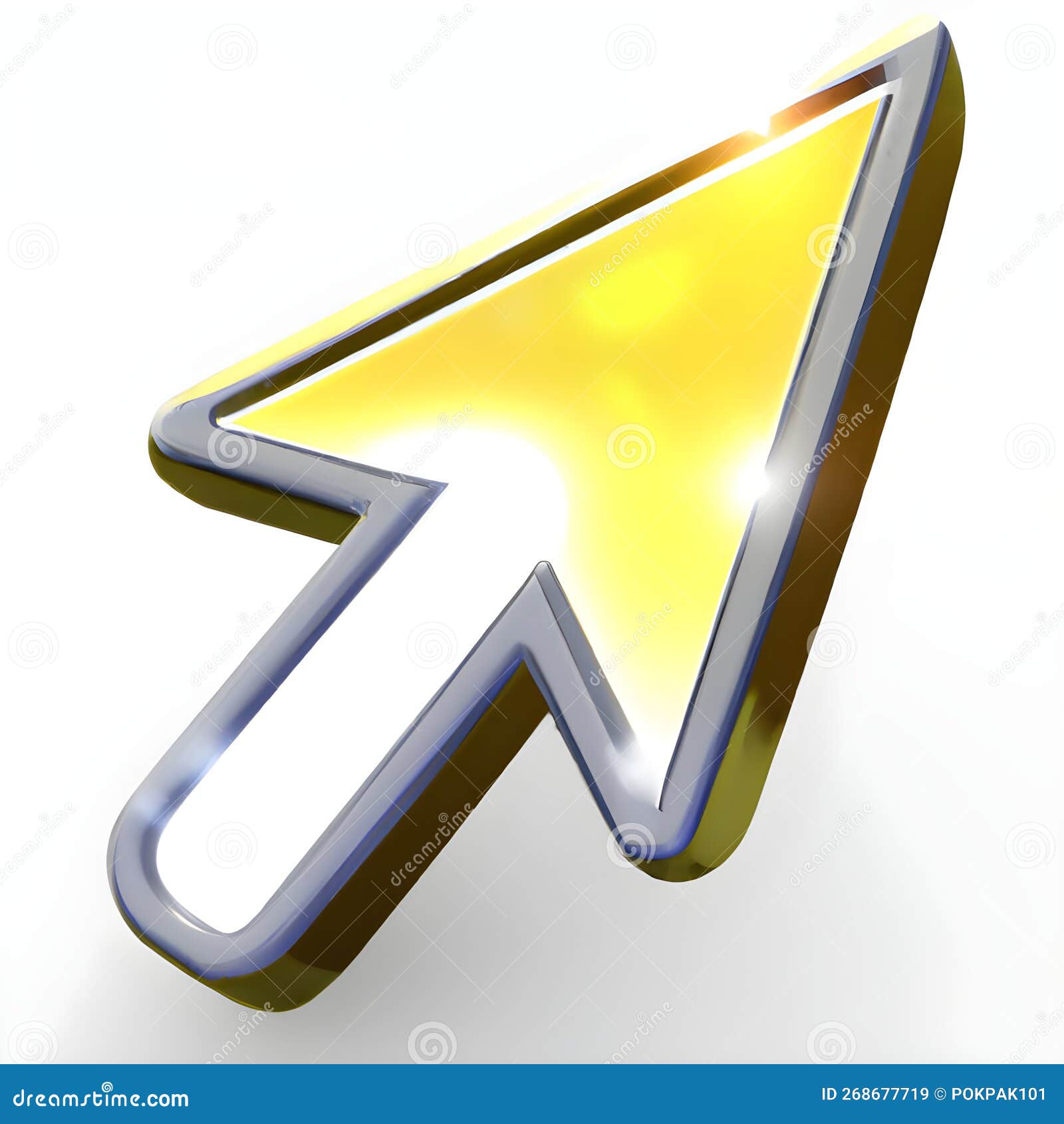 3d Computer Mouse Cursor. Arrow Icon. Generative AI. Stock Illustration - Illustration of button ...
