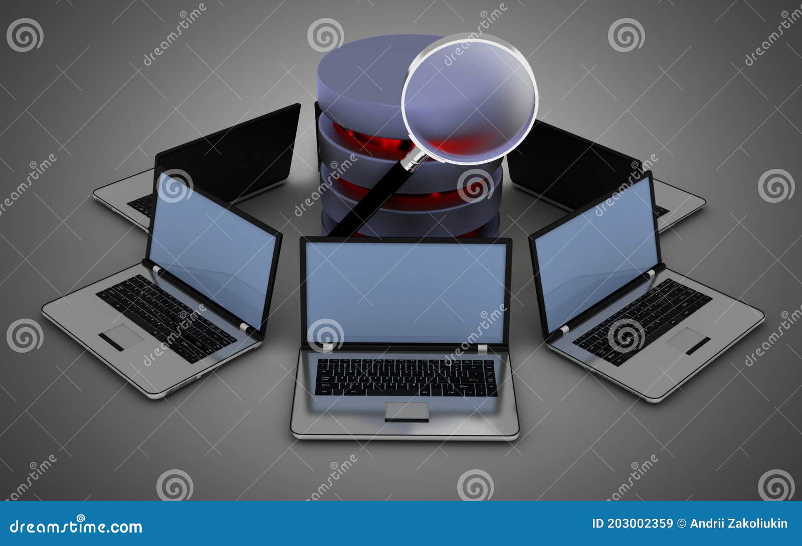 3d Computer Network Concept . Illustration Stock Illustration ...