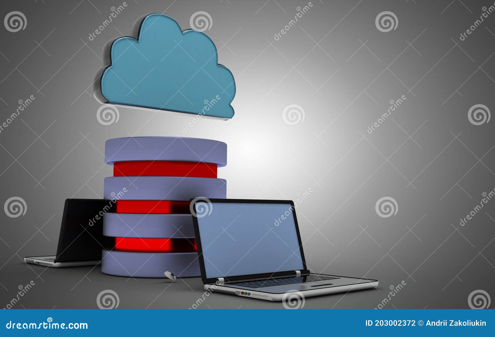 Computer Network Concept . 3d Illustration Stock Illustration ...