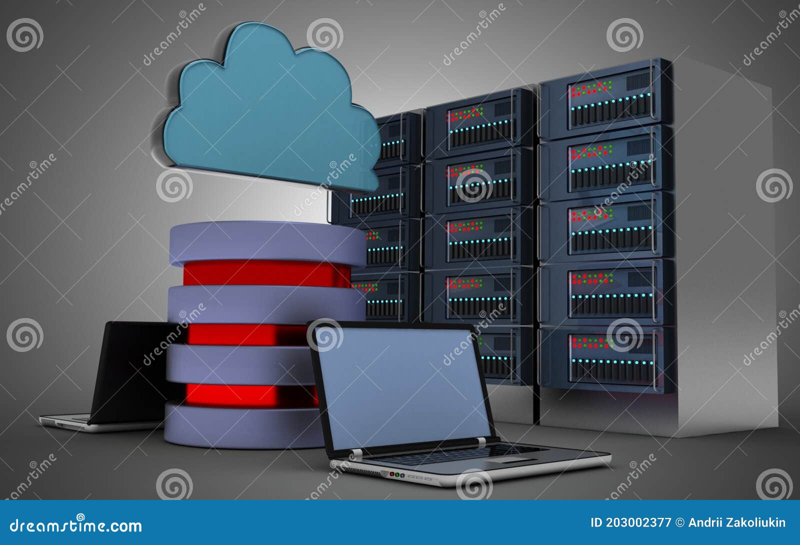 Computer Network Concept . 3d Illustration Stock Illustration ...
