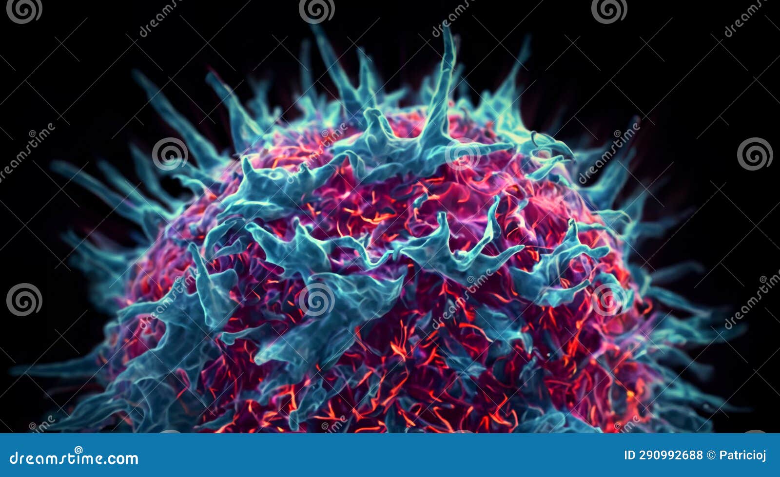 A Microscopic View of a Cell. Stock Illustration - Illustration of ...