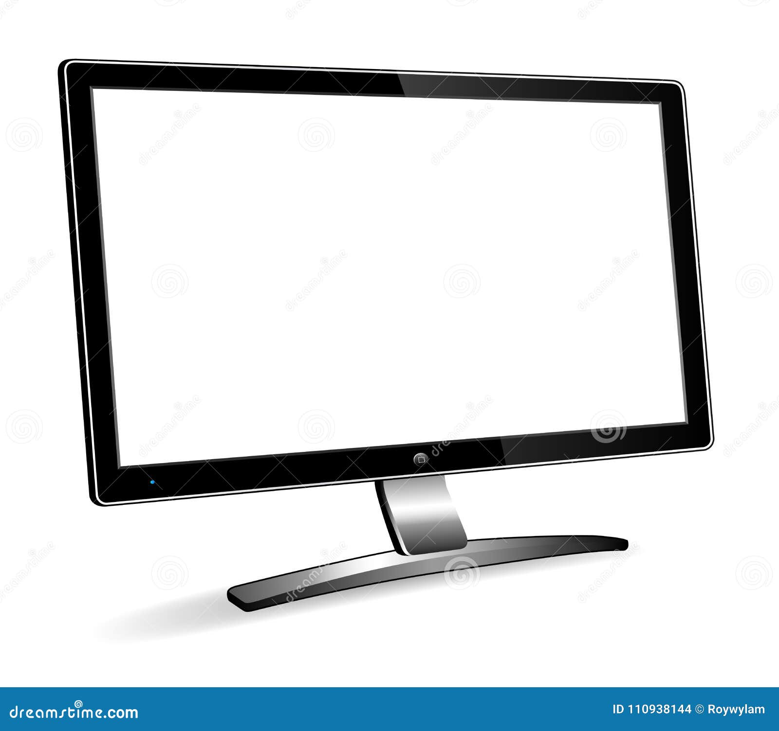3D Computer Screen for Presentations Stock Illustration - Illustration ...