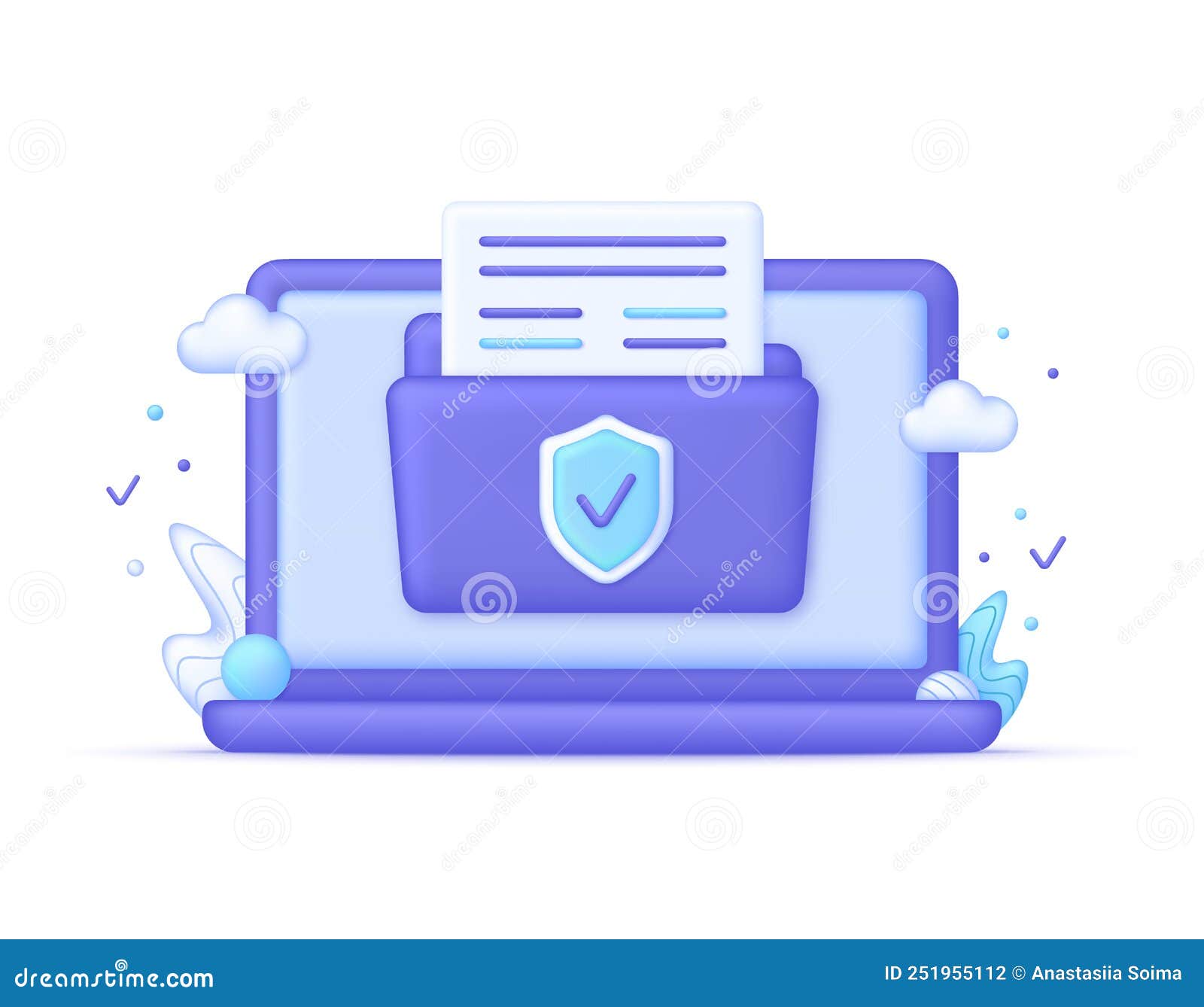 Secure Confidential Documents Pile With Locked Access Vector Flat ...
