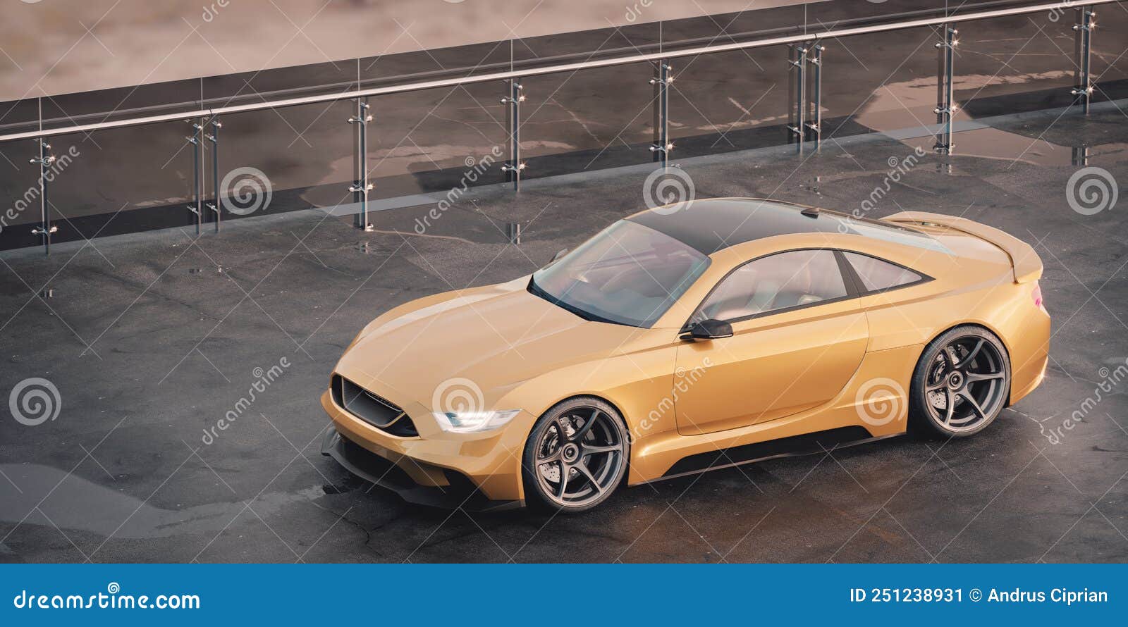 3D concept car stock illustration. Illustration of performance - 251238931