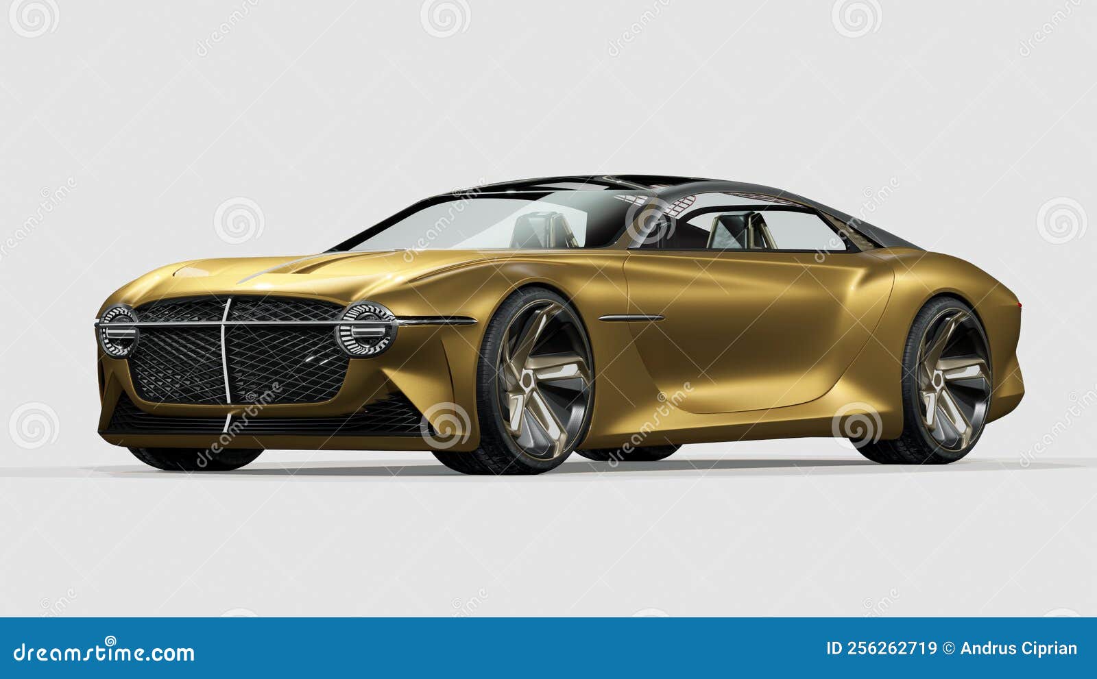 3D concept car stock illustration. Illustration of modern - 256262719