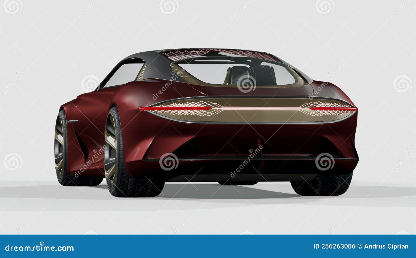 3D concept car stock illustration. Illustration of environment - 256263006