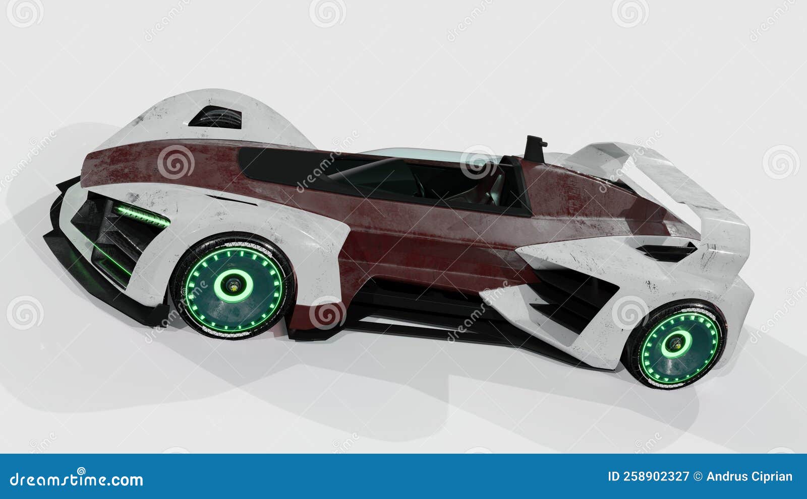 3D concept car stock illustration. Illustration of dimensional - 258902327