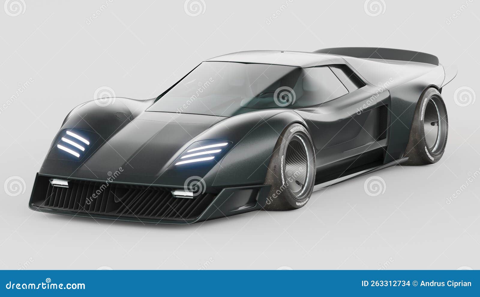 3D concept car stock illustration. Illustration of innovation - 263312734