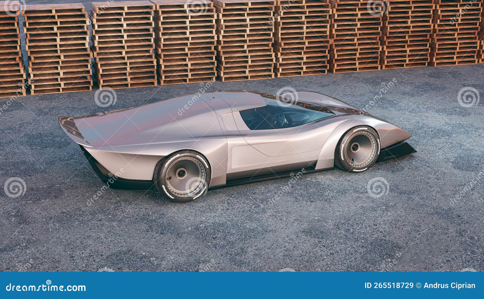 3D concept car stock illustration. Illustration of reflection - 265518729