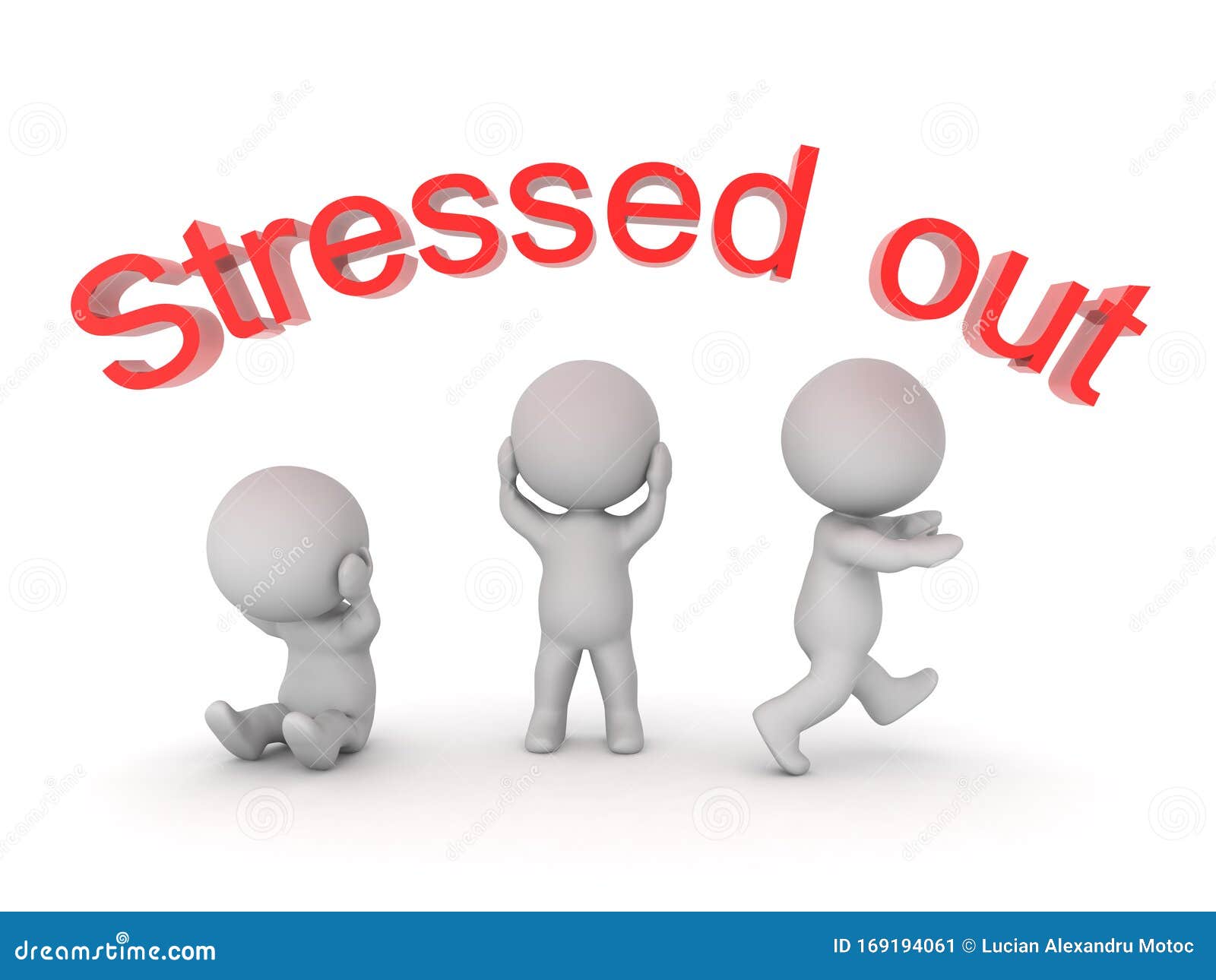3D Concept Image of Being Stressed Out Stock Illustration ...