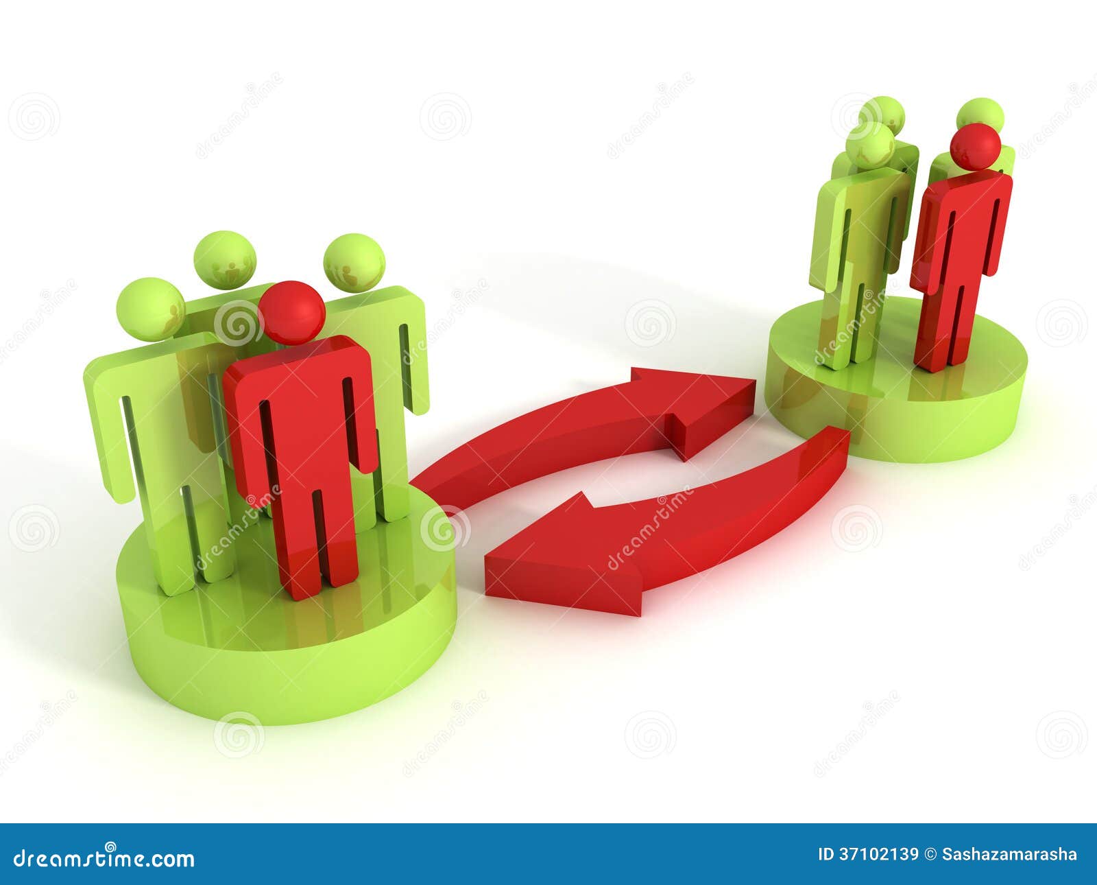 3d Concept of Interaction of Different Groups of People Stock ...
