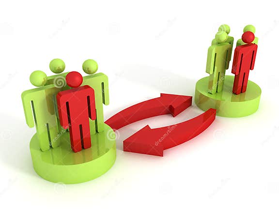 3d Concept of Interaction of Different Groups of People Stock ...