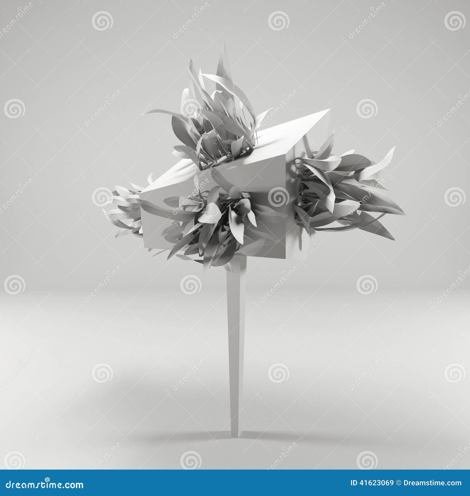 3 D concept mono tree stock illustration. Illustration of symbol - 41623069