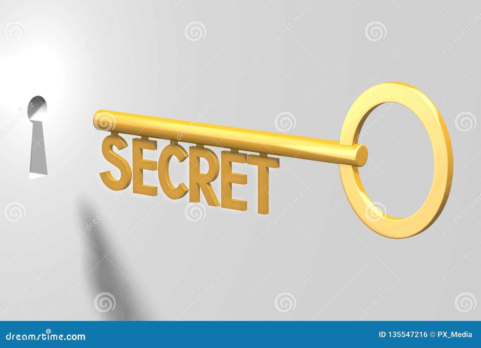3D Concepto Clave - Secreto Stock de ilustración - Ilustración de ...
