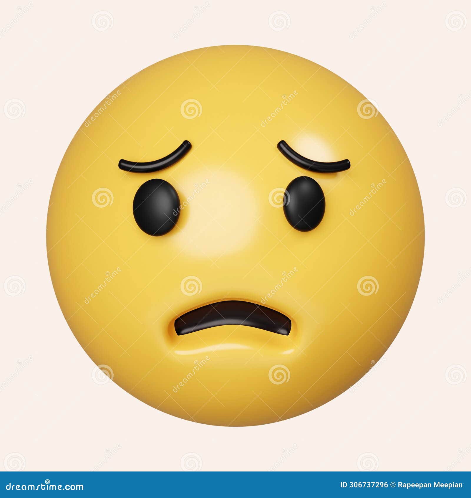 Slight Concern Female Emoticon Vector Illustration | CartoonDealer.com ...