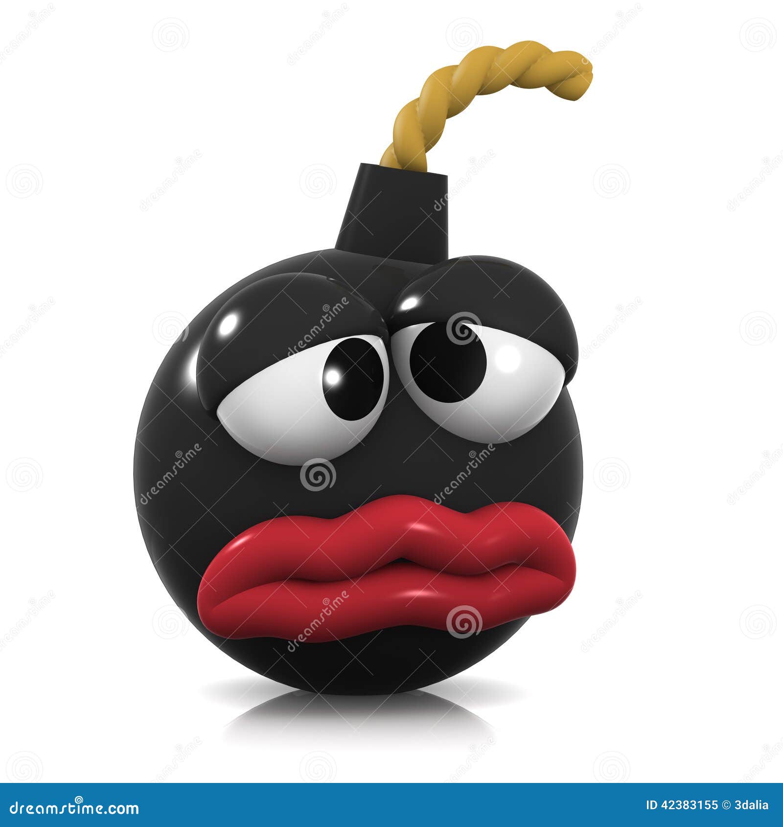 3d Confused bomb stock illustration. Illustration of threat - 42383155
