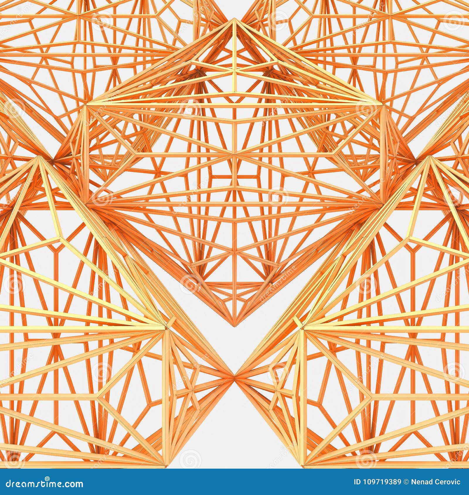 3d Connected Octahedron Evolving Loop Stock Illustration - Illustration ...