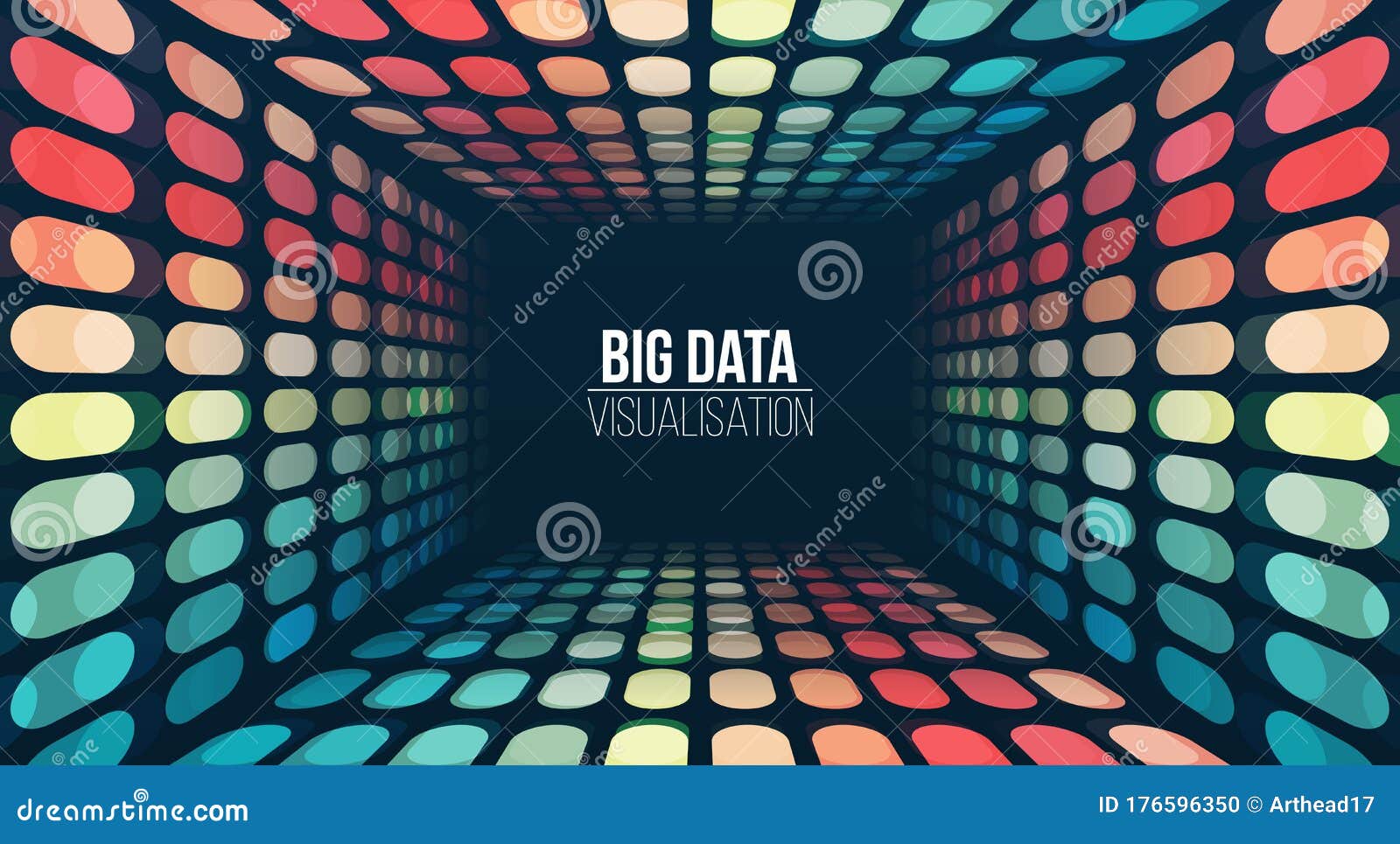 3d Connection Structure. Data Array Visual Concept Stock Vector - Illustration of computer ...