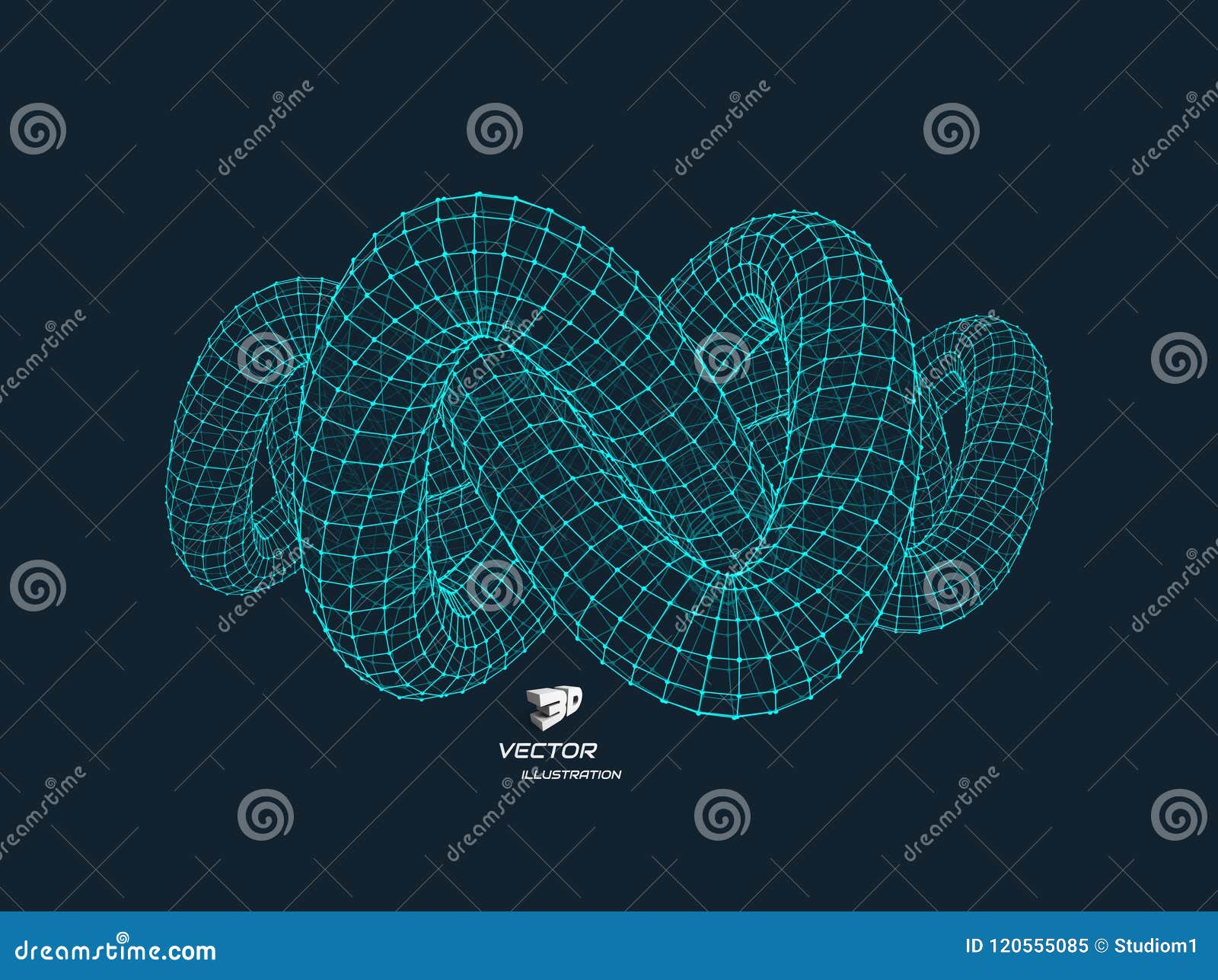 3d Connection Structure. Futuristic Technology Style Stock Vector ...