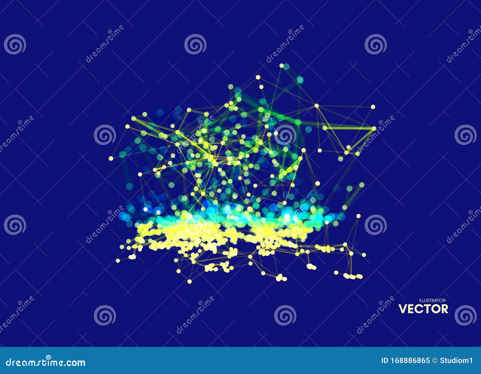 3d Connection Structure. Futuristic Technology Style Stock Vector ...